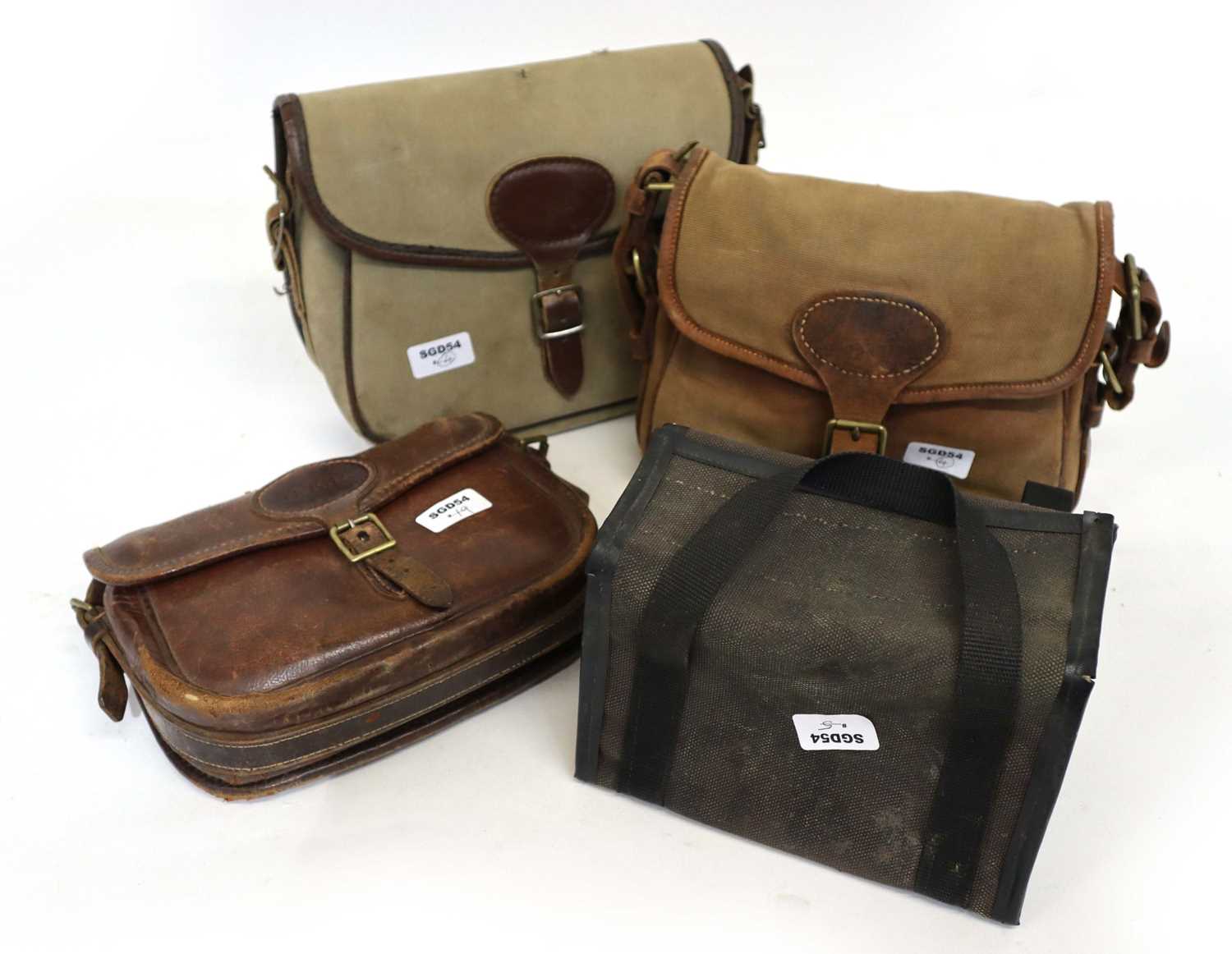 Lot 1094 - 2x canvas cartridge bags, together with a