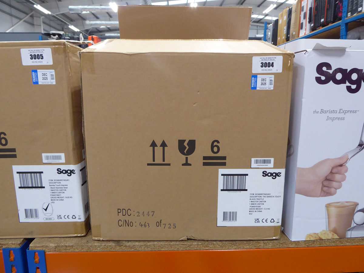 Lot 3004 - Sage Barista Touch coffee machine, boxed