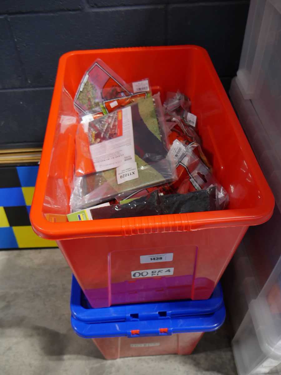 Lot 1438 - 2 red crates containing scene creation