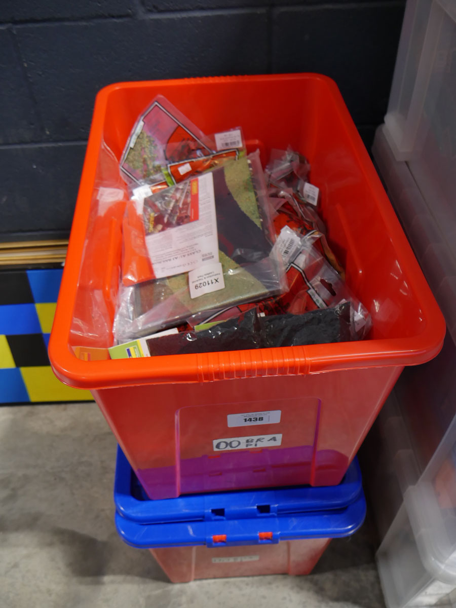 Lot 1438 - 2 red crates containing scene creation